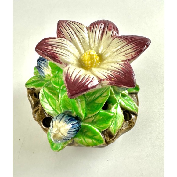 Unknown | Other | Vintage Flower Floral Frog Ceramic Maruhon Ware Made ...